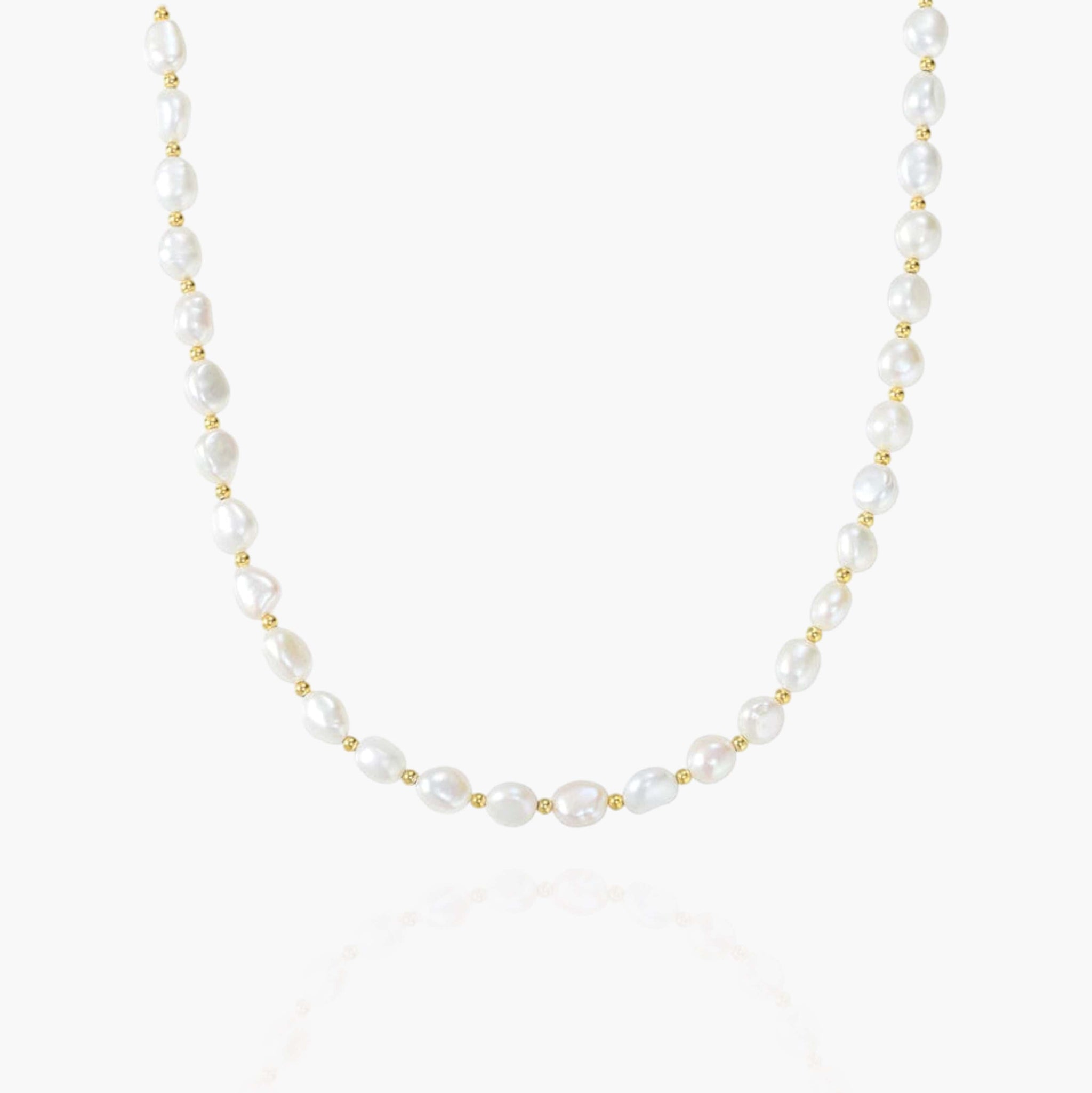 Baroque Pearls Chain: Unique Shapes & Sterling Silver Clasp | MANIQUE