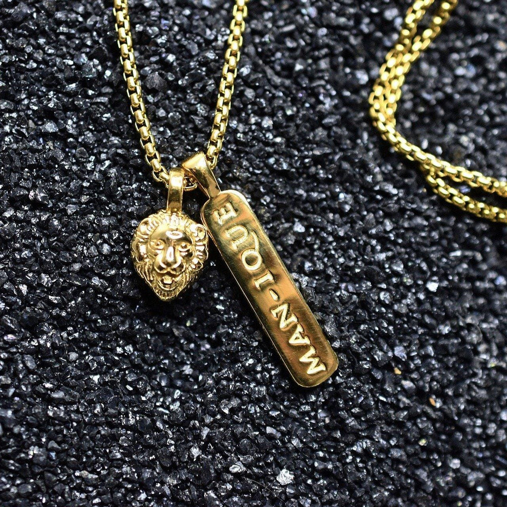 Leo Tag Necklace - Gold